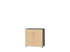 4251898811285 - Select Schrank Start Off 2 OH abschließbar B 800 x T 420 x H 744 mm Holz graphit ahorn