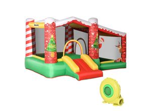 4251774927833 - Hüpfburg mit Weihnachtsdesign bunt 325L x 270B x 175H cm hüpfburg springburg spielburg rutsche kinderhüpfburg aufblasbar