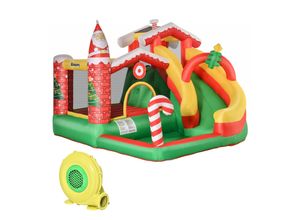 4251774927734 - Hüpfburg mit Weihnachtsdesign bunt 290L x 280B x 220H cm hüpfburg springburg spielburg rutsche kinderhüpfburg aufblasbar