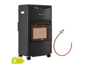 4260565525578 - Gasheizung GS42US – Infrarot-Heizstrahler bis 4200 w für Terrasse & Outdoor – mobiles Heizgerät mit Keramikplatten – Gasheizstrahler in Schwarz