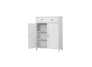 4059852826500 - Badschrank Badezimmerschrank Küchenschrank Kommode Aufbewahrungsschrank mit Schublade und Doppeltür 60 x 30 x 80 cm