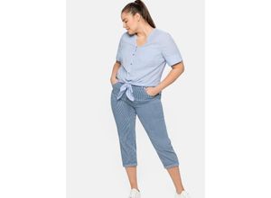 4063136208241 - Große Größen 7 8-Jeans mit Allover-Streifen in 5-Pocket-Form blue Denim Gr52