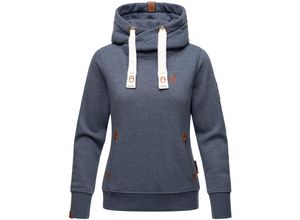 4059072341371 - NAVAHOO Damen Kapuzensweatshirt weicher Hoodie mit breiten Tunnelzugkordeln Namikaa