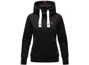 4059072343054 - NAVAHOO Damen Kapuzensweatshirt weicher Hoodie mit breiten Tunnelzugkordeln Namikaa