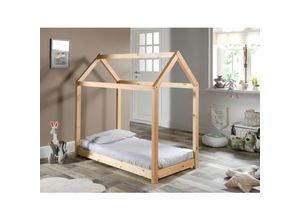 5420070229555 - Hausbett Set CABANE mit Matratze -versch Ausführungen - Liegefläche 70 x 140 cm Kiefer natur