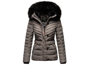 4059072461093 - NAVAHOO Damen Winterjacke Warm gefütterte Steppjacke mit Kunstfell-Kapuze Wisteriaa