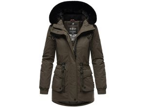 4059072461826 - NAVAHOO Damen Sportlicher Wintermantel Baumwoll-Parka mit Kapuze Olessaa