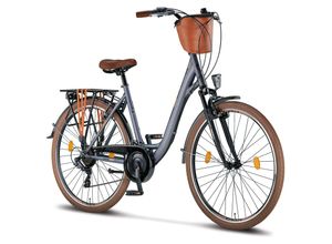 4260647780550 - Licorne Bike Violetta Premium City Bike in 28 Zoll - Fahrrad für Mädchen Jungen Herren und Damen - Shimano 21 Gang-Schaltung - Hollandfahrrad