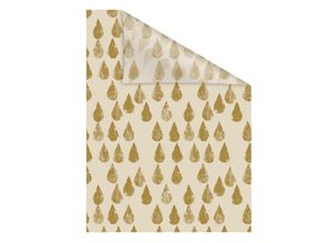 4251369829757 - Fensterfolie Fensterfolie selbstklebend Sichtschutz Golden Drops - Gold ORIGINAL blickdicht glatt goldfarben