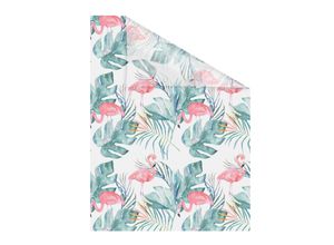 4250434137254 - Fensterfolie Fensterfolie selbstklebend Sichtschutz Flamingo - Rosa Grün ORIGINAL blickdicht glatt grün|rosa