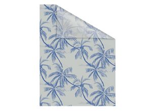 4251369829696 - ORIGINAL Fensterfolie Fensterfolie selbstklebend Sichtschutz Blueprint Palms - Blau Fensterfolien Gr B L 50 cm x 50 cm blau Fensterdekoration