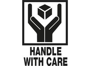 4251924718786 - Warnetiketten Aufdruck Handle with care VE 1000 Stk LxB 75 x 100 mm ab 10 VE ratioform