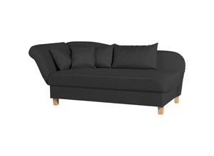 4052431127050 - Selma Recamiere mit Armteil links klappbar schwarz