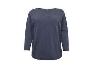 4061303882362 - Große Größen Sweatshirt mit Ringeln in Strukturqualität marine Gr52 54