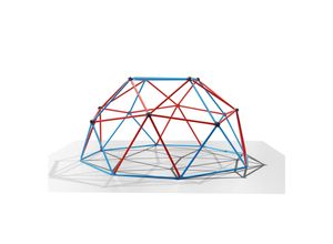 4054748016294 - Klettergerüst 244x244x120cm DomeClimber Kinder Kletterkuppel Geodome 8FT - blau rot