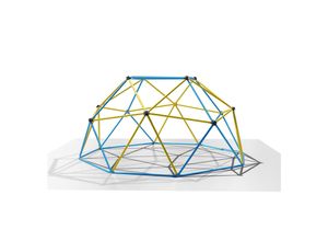 4054748016287 - Klettergerüst 244x244x120cm DomeClimber Kinder Kletterkuppel Geodome 8FT - blau gelb