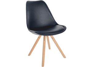 4251756485566 - Stuhl Sofia Mit Kunstlederbezug Und Hochwertiger Polsterung I Besucherstuhl Mit Robustem 4-Fuß Holzgestell