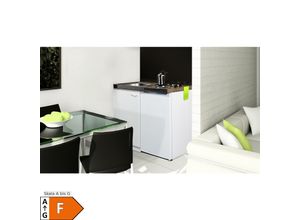 4260515339392 - RESPEKTA Miniküche Pantry 100SV mit Kühlschrank [ EEK F   Skala A bis G ] PANTRY 100 SV