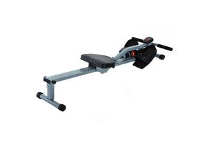 4250871239740 - Rudergerät Rudermaschine mit LCD Fitnessgerät Ruderzugmaschine Heimtrainer mit LCD Display Stahl+PVC Grau 130x475x67cm - grau schwarz