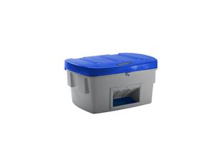 4061753008114 - eurokraft pro Universal- und Streugutbehälter mit Entnahmeöffnung 550 l Deckel blau