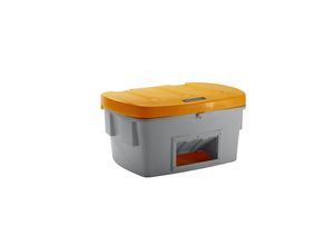 4061753008121 - eurokraft pro Universal- und Streugutbehälter mit Entnahmeöffnung 550 l Deckel orange