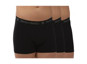 4251742198227 - Paolo Renzo® Hipster Boxershorts 3 Stück - Größe L - Dunkelgrau