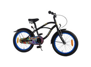 4066708728901 - TPFSports Batman Kinderfahrrad - Jungen - 18 Zoll - Rücktritt + Handbremse - Schwarz