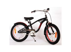 4066708730485 - TPFSports Miracle Cruiser Kinderfahrrad - Jungen - 16 Zoll - Rücktritt + Handbremse - Mattschwarz