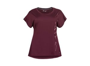 4063134978610 - Große Größen Funktionsshirt mit seitlichem Druck mit REPREVE® aubergine Gr52 54