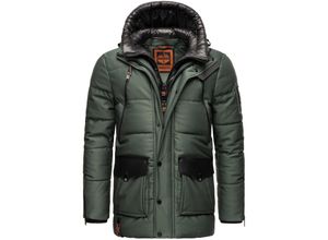 4059072466029 - STONE HARBOUR Herren Winterjacke Warm Gefütterter Wintermantel mit Doppelter Kapuze Mitjaa