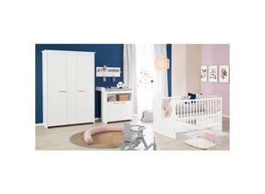 4005317335698 - Zimmerset Anton inkl Kinderbett 70x140 Wickelkommode 2-türig Kleiderschrank 25-türig