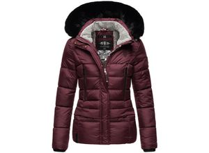 4059072454224 - NAVAHOO Damen Winterjacke Steppjacke mit Teddyfell & Kunstpelz Kapuze Loveleen