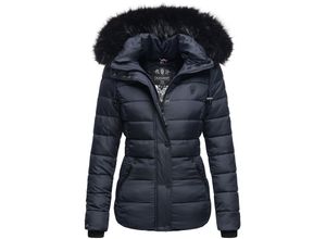 4059072418936 - NAVAHOO Damen Modische Winterjacke Steppjacke mit Kunstpelz Kapuze Zuckerbiene