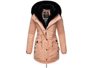 4059072754669 - NAVAHOO Damen Wintermantel Winterparka Gefüttert mit 2 Kunstpelz-Kapuzen Sweety Deluxe