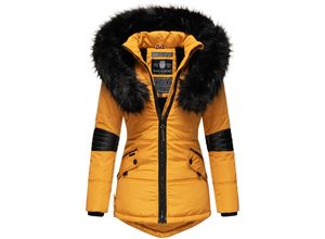 4059072126695 - NAVAHOO Damen Winterjacke edle Steppjacke mit Schwarzem Kunstpelzkragen Nirvana