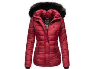 4059072444102 - NAVAHOO Damen Modische Winterjacke Steppjacke mit Kunstpelz Kapuze Zuckerbiene