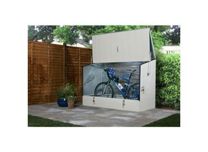 4011964071322 - Fahrradbox Fahrradgarage Gartenbox Aufbewahrungsbox 196x89x133 cm beige - Tepro