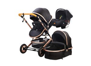 4066708698228 - Kombi-Kinderwagen 3in1 Set - Modell Lux 7 Stoff - Hellgrün