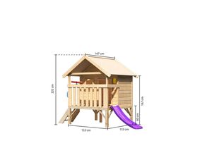 4010090346908 - Karibu Mini Stelzenhaus Franky violett