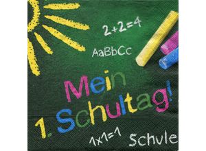 4037698210158 - Lunchservietten Design Mein 1 Schuletag - 33 x 33 cm 