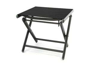 4051814392597 - Alu Hocker klappbar Sitzhocker schwarz   Rahmen dunkelgrau pflegeleicht Maße B 40 x T 45 x H 40 cm