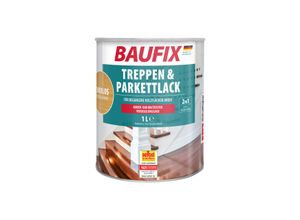 4014505050978 - BAUFIX Treppen & Parkettlack farblos seidenglänzend 1 Liter Holzpflege