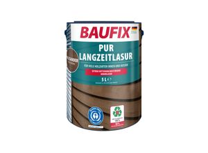 4014505042133 - BAUFIX PUR Langzeitlasur palisander seidenglänzend 5 Liter Holzlasur