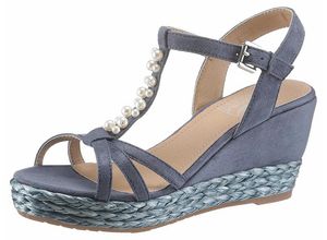 4058219436185 - Große Größen Sandalette blau Gr38