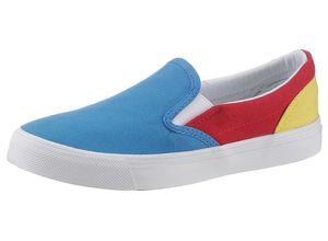 4895109725444 - Große Größen Slip-On Sneaker blau-rot Gr38