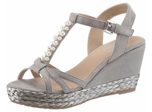 4058219436116 - Große Größen Sandalette grau Gr38