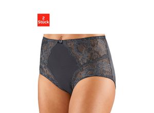 4063135709725 - Große Größen Doppelpack High-Waist-Slips anthrazit+weiß Gr56 58