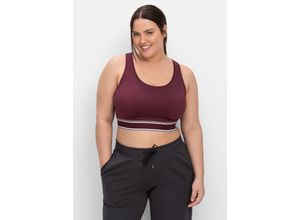 4063136708345 - Große Größen Sport-BH aus COOLMAX® in Bustier-Form aubergine Gr46