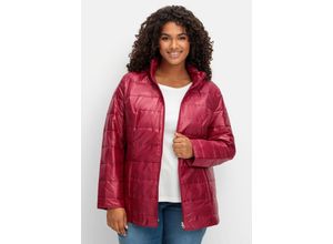 4063136952137 - Große Größen Leicht wattierte Steppjacke mit Kapuze bordeaux Gr46