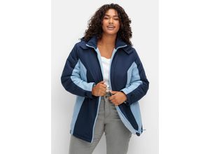 4063136957118 - Große Größen Funktions-Winterjacke mit Kontrastdetails bleu-marine Gr56